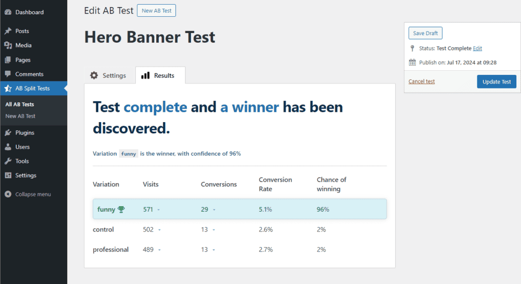 AB Split Test WordPress plugin - the easiest and fastest way to do A B ...